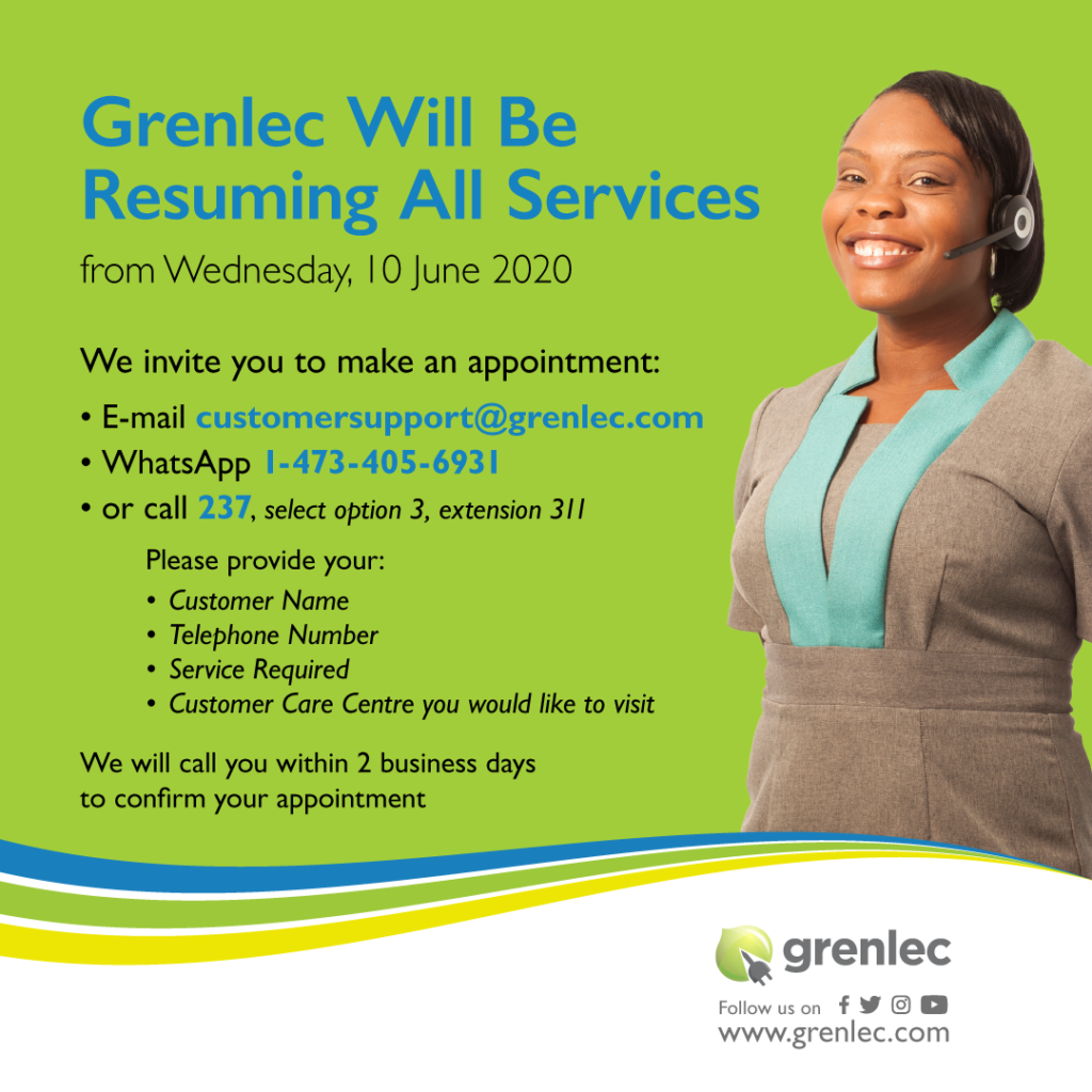 Grenlec Will Be Resuming All Services – GRENLEC