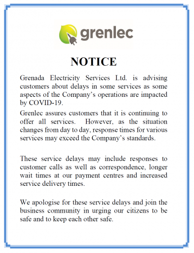 Notice to Customers – GRENLEC